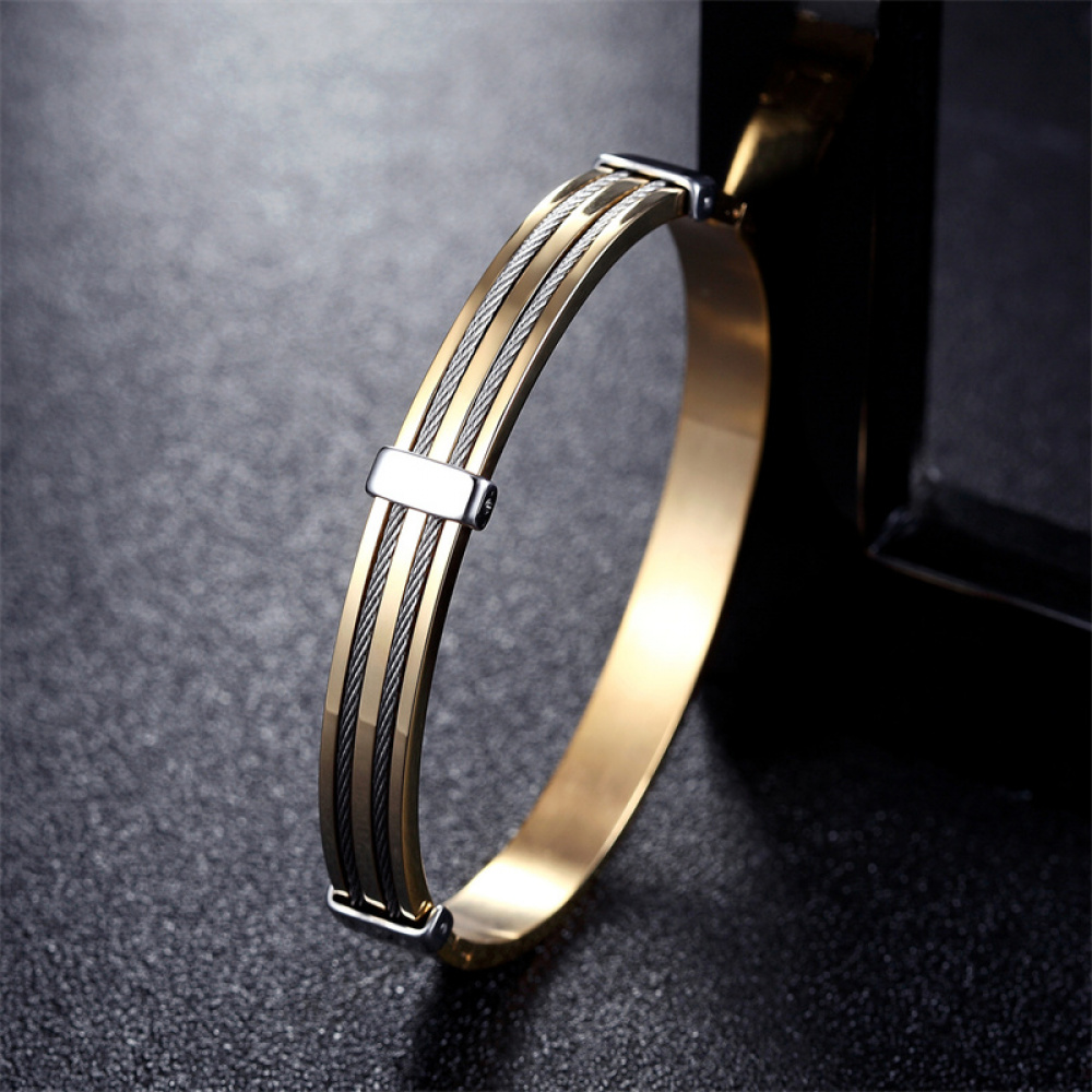 Bracelete Onyx Shadow em Aço Inoxidável - Tamanho Único - Heritage Wear