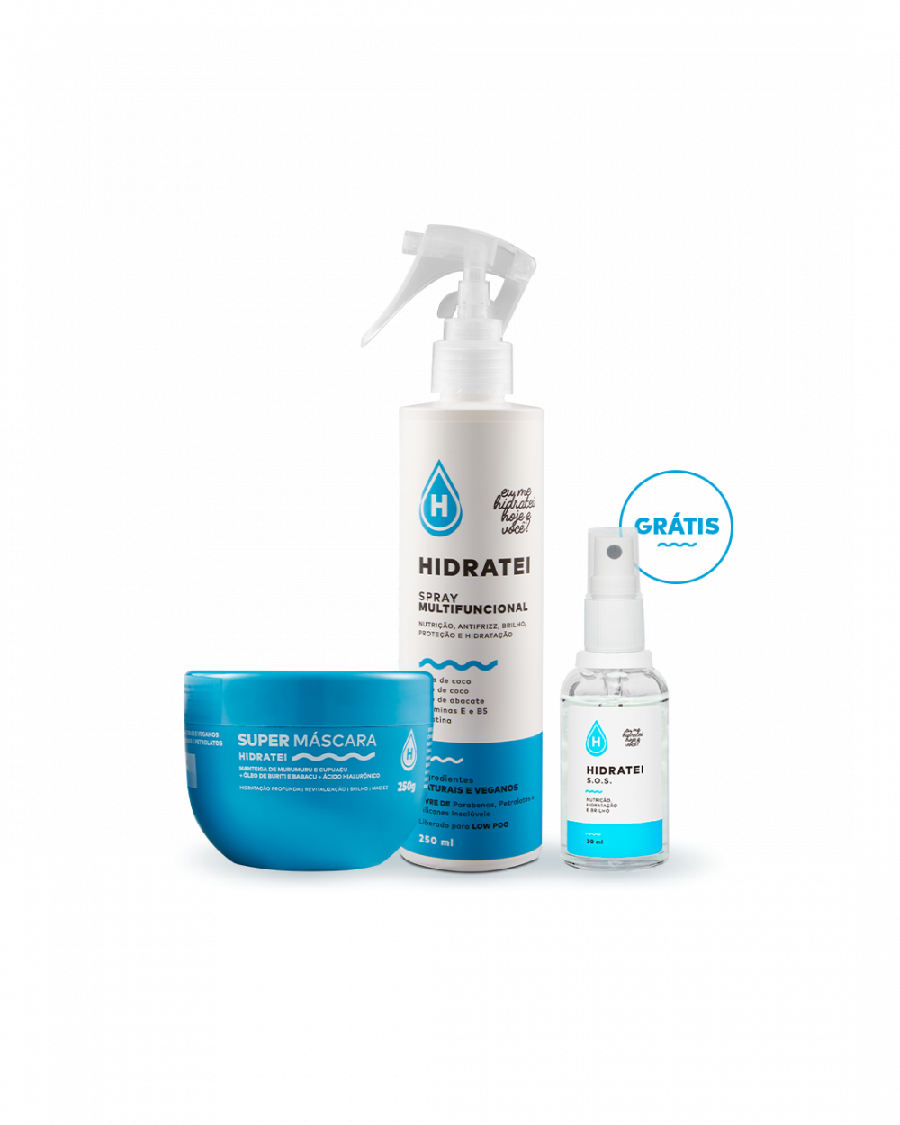 Kit Hidratação + Nutrição: Hidratei + Máscara e SOS grátis - Hidratei ...