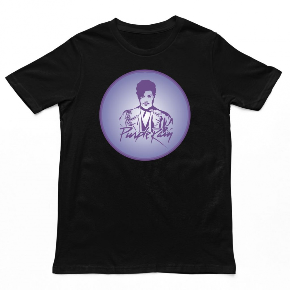 Camiseta Prince Purple Rain - Preta - iags Camisetas