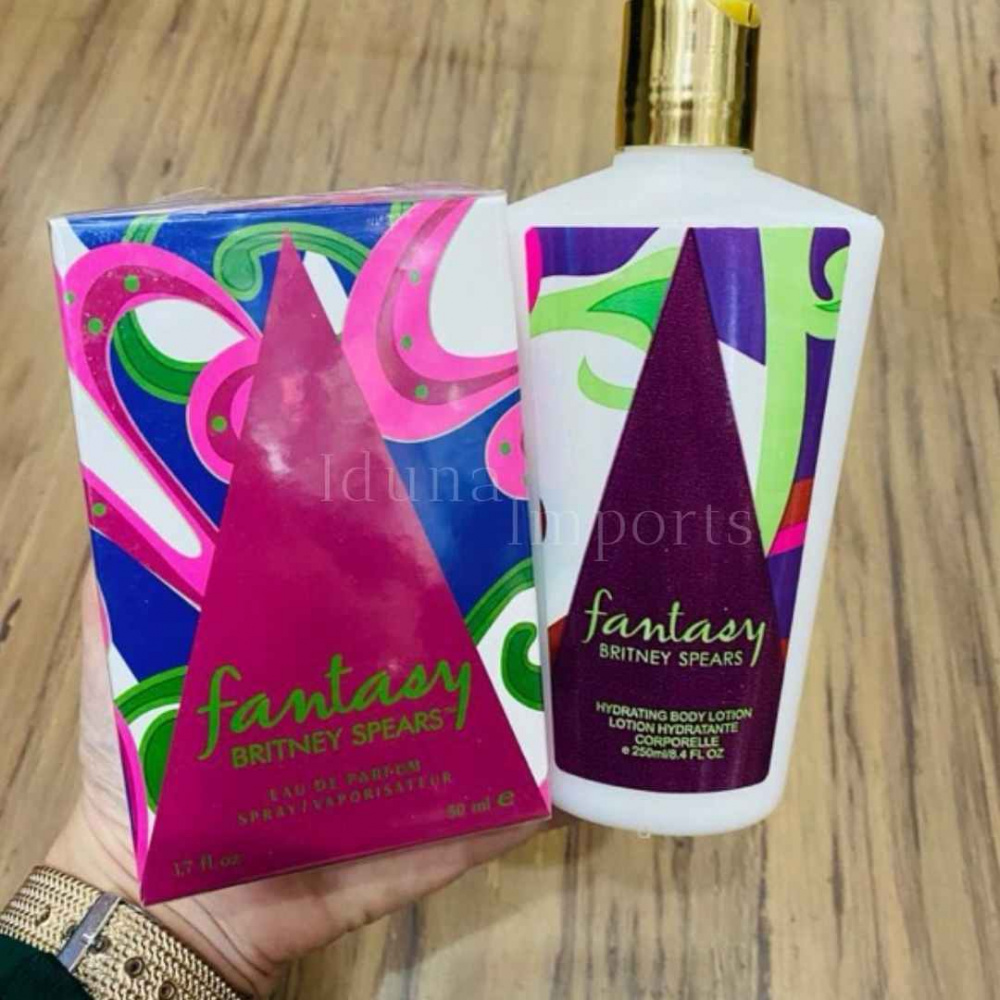 Kit Perfume Fantasy + Hidratante Importado Feminino 250ml - Idúna Fragrancias