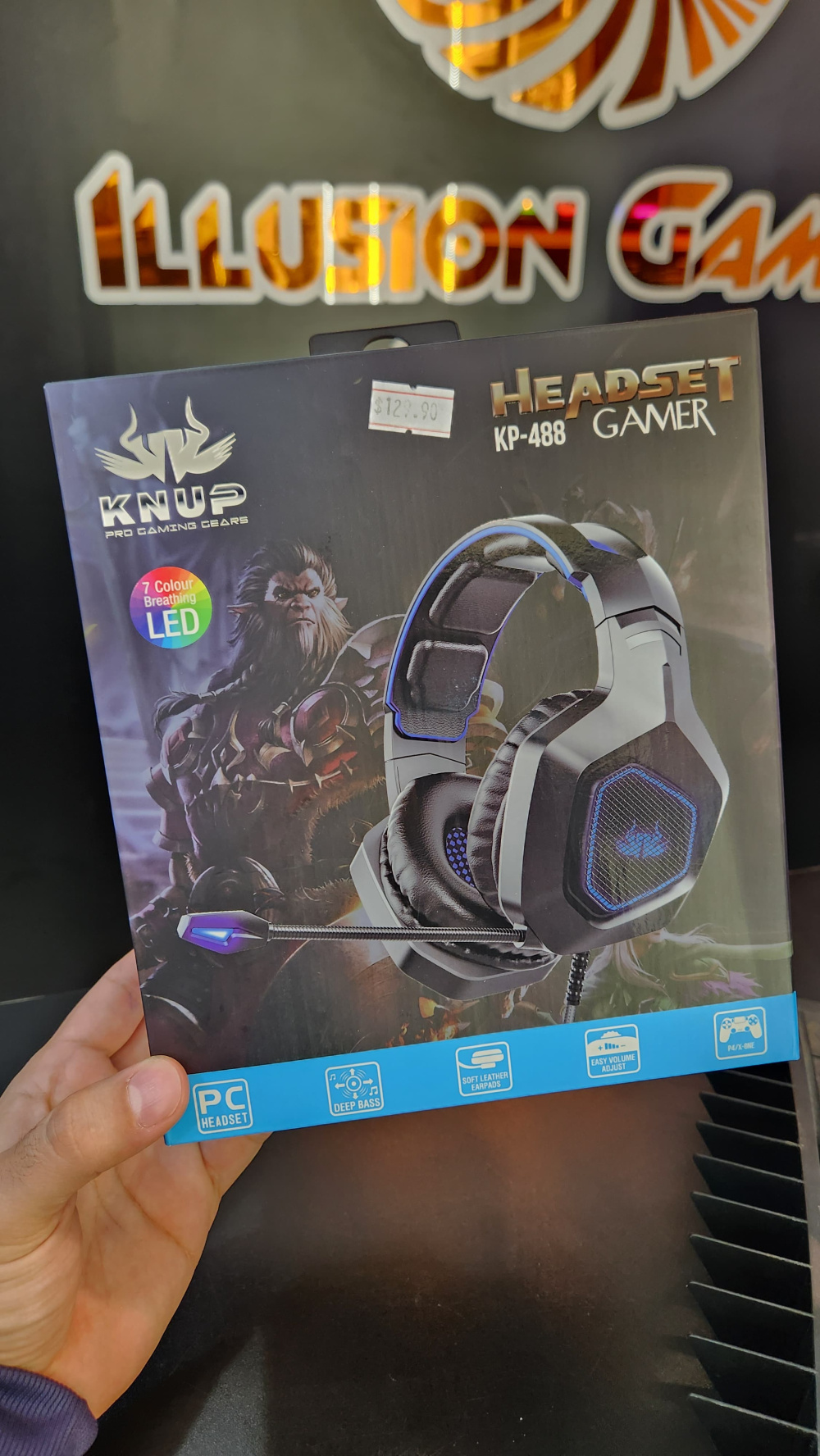 Headset Gamer Knup KP-488 Com fio - iLLusion Games Joinville