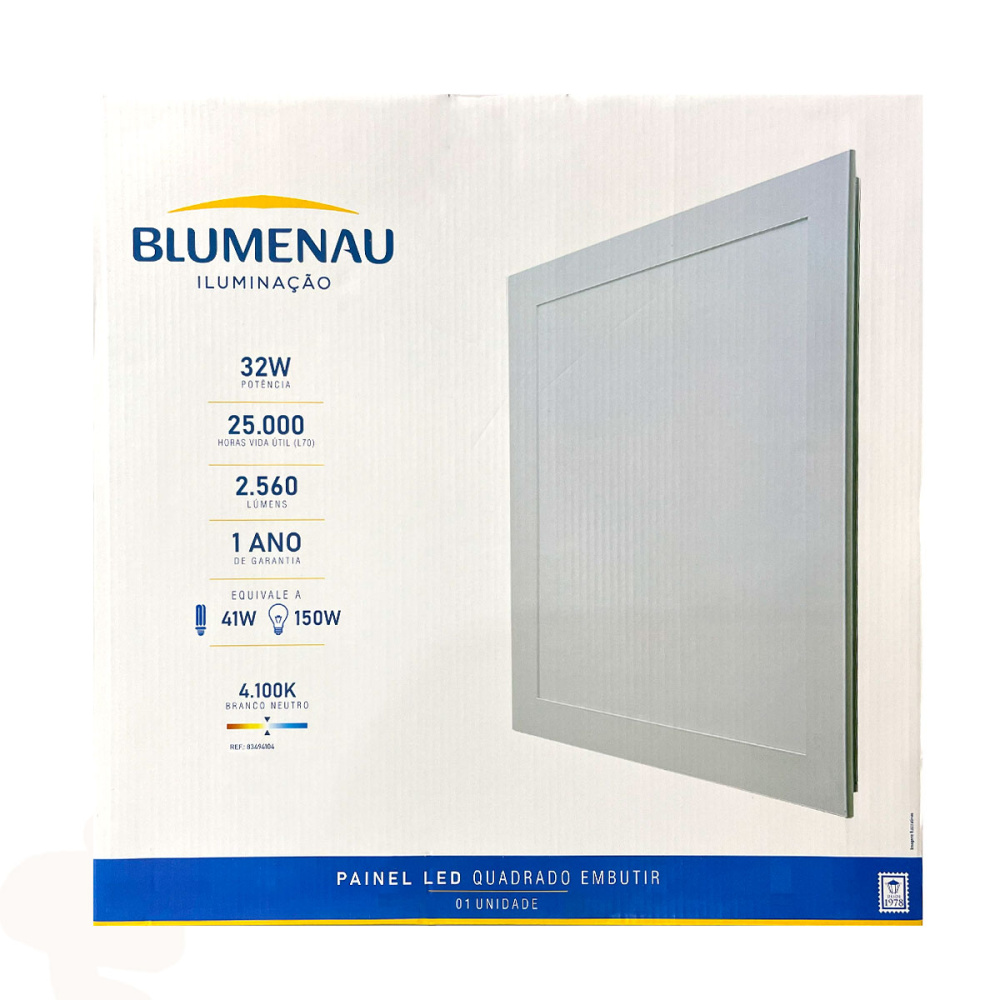 Painel Plafon Led Embutir 40X40cm 32W 4100K Bivolt - Blumenau ...