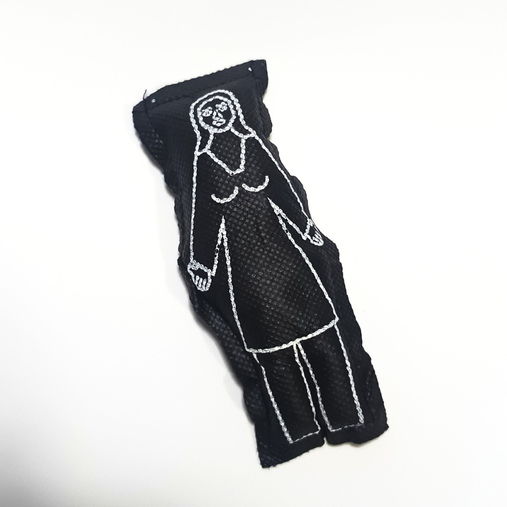 BONECO VODU FEMININO PRETO - Imperio do Seu Zé