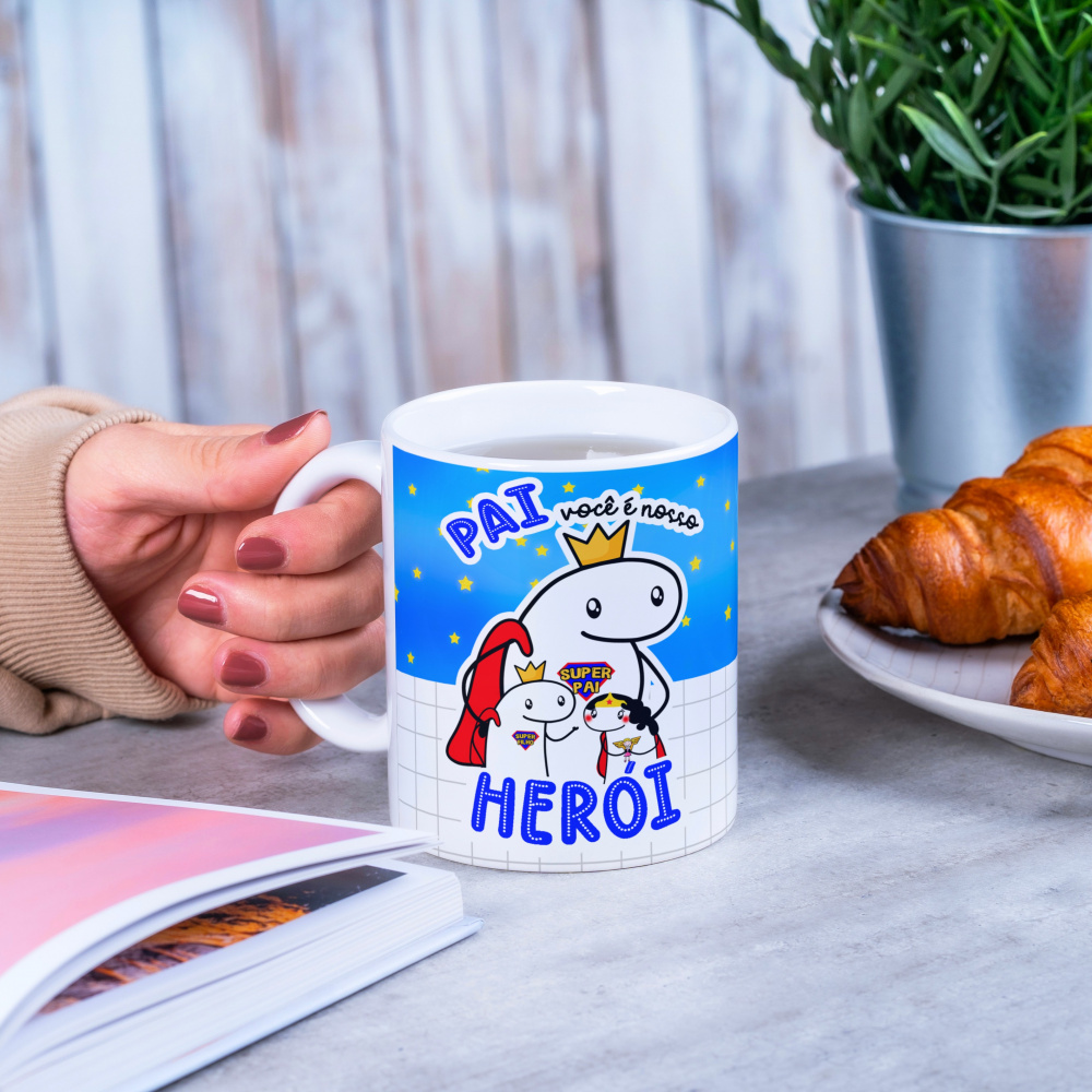 Caneca flork Pai você é nosso Heroi - Inova Artigos Personalizados Caneca flork Pai você é nosso Heroi - Inova Artigos Personalizados