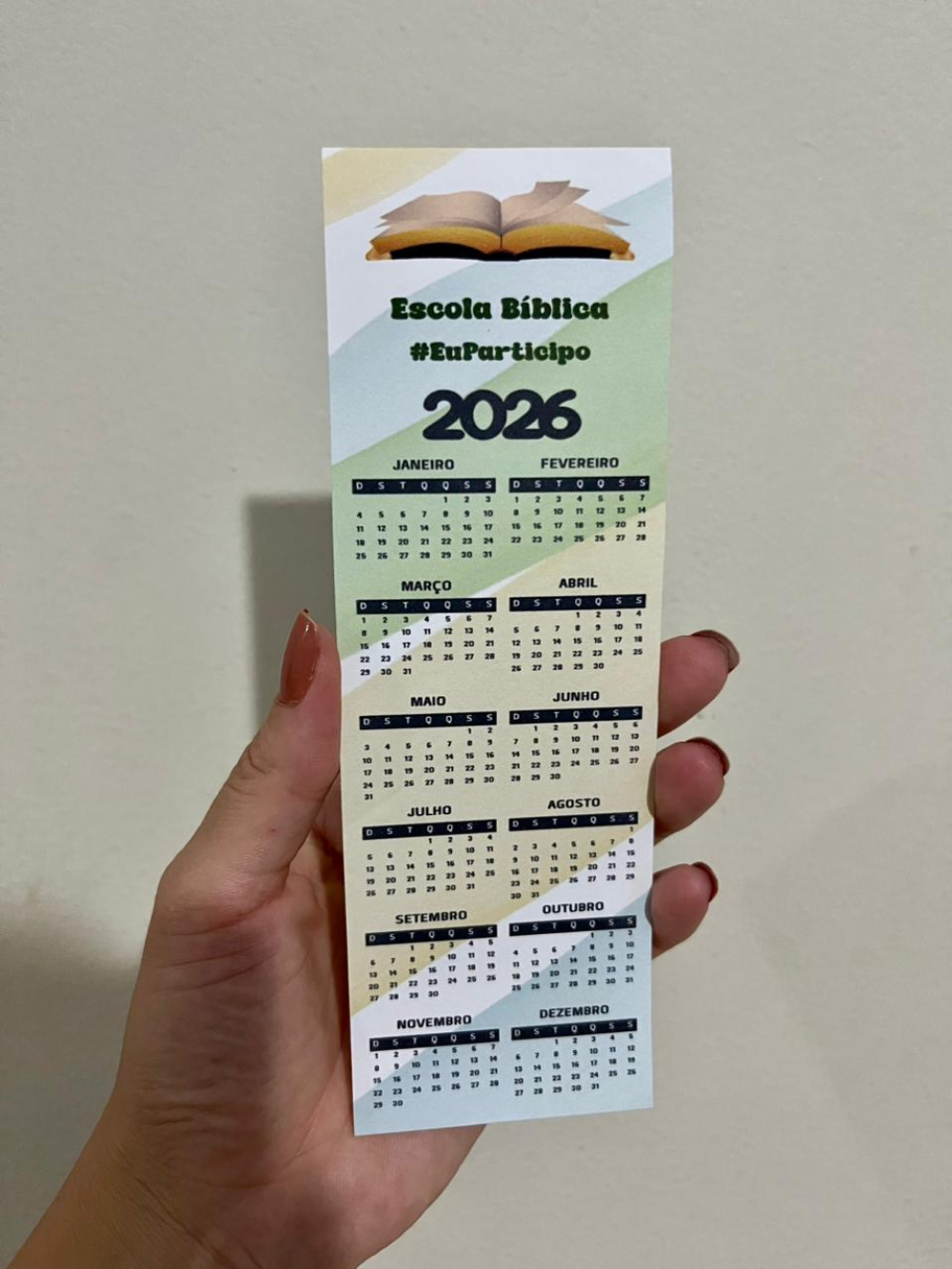 Marcador Calendário 2026 Escola Bíblica - INOVA IGREJA