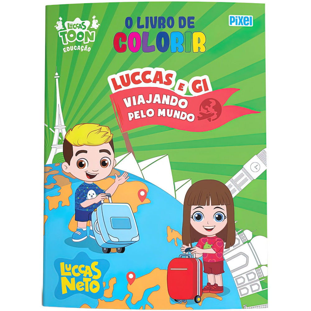 Livro de Colorir Luccas e Gi Viajando Pelo Mundo - Luccas Neto ...