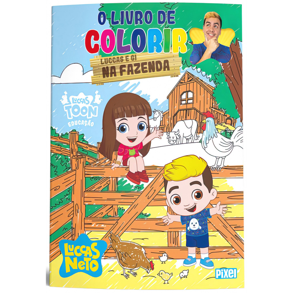 O Livro de Colorir Luccas e Gi na Fazenda - Luccas Neto | Ed. Pixel ...