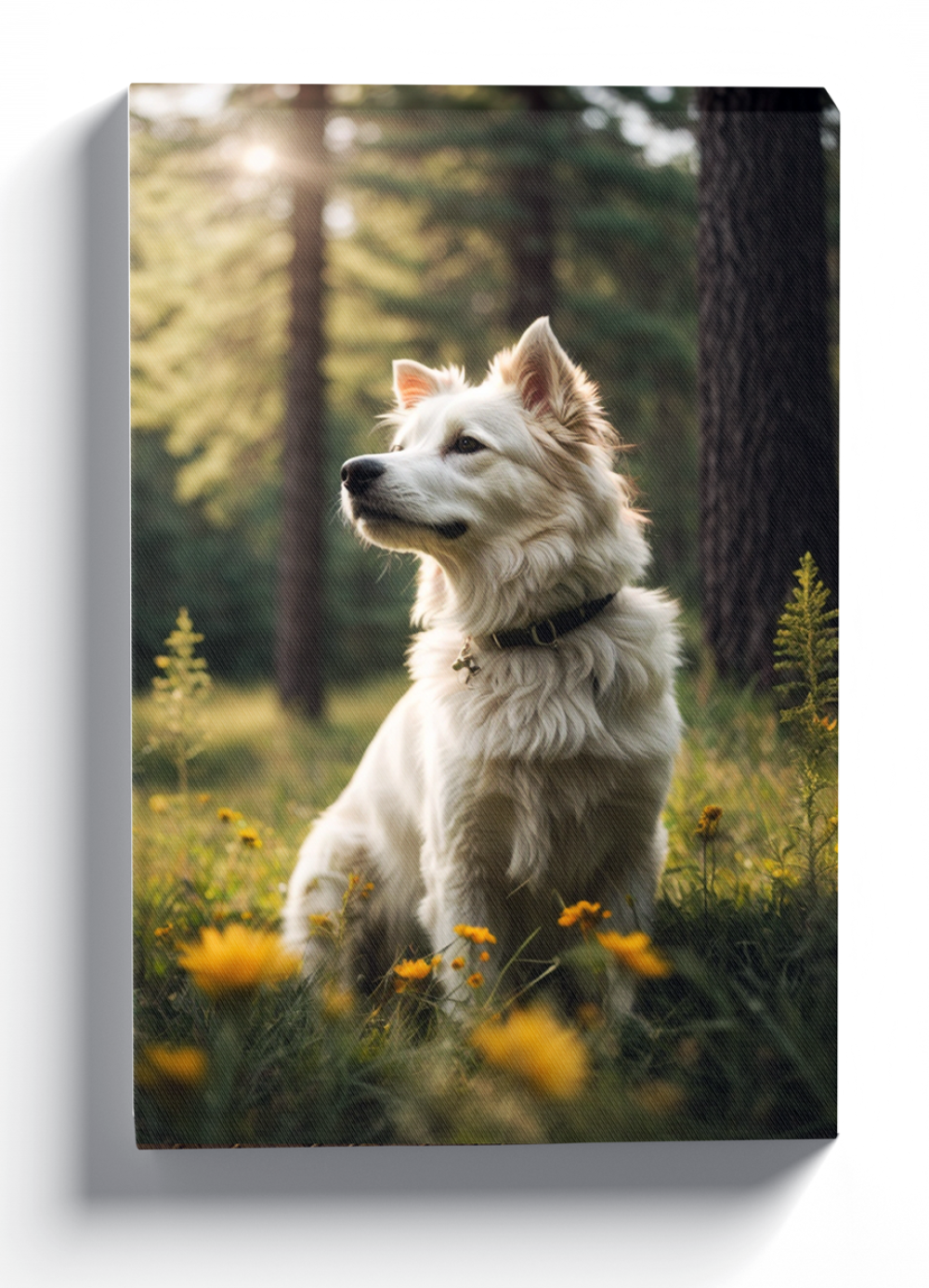 Quadro Cão Lobo Branco - Jnana Gita