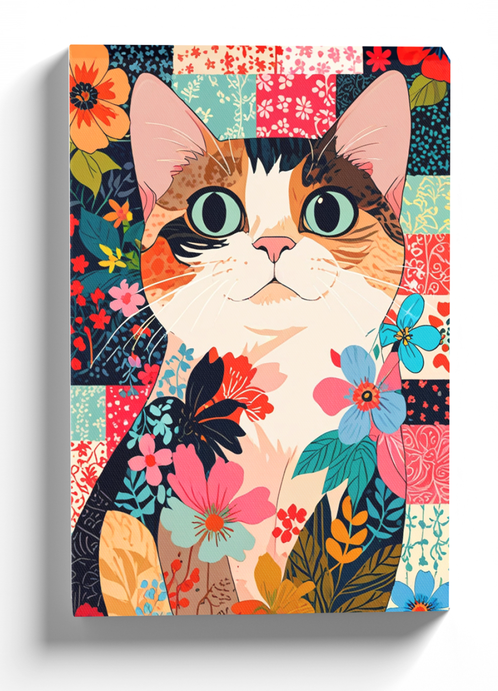 Quadro Gato em retalhos - Jnana Gita