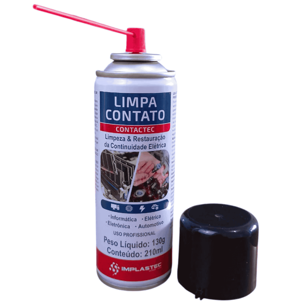 Limpa Contato Spray 130g Implastec Contactec - JNW Soluções em Informática