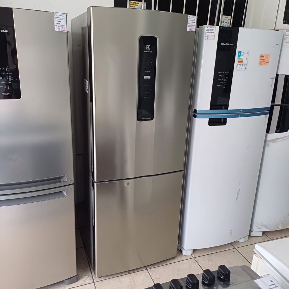 Geladeira inverse Electrolux 490L Inox AutoSense IB54S - Jorjão