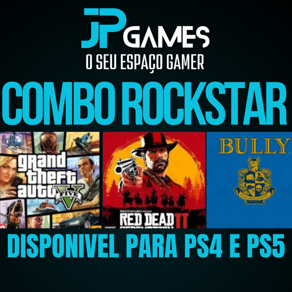 Combo Rocstar: Gta 5 + Red Dead 2 + Bully - Jp Games - O seu espaço Gamer