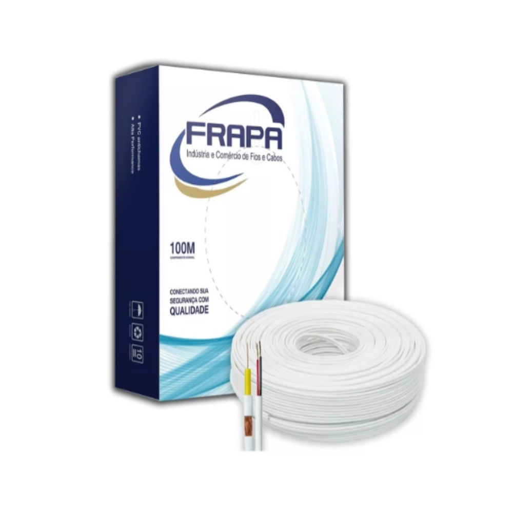 Cabo Coaxial Câmeras De Segurança Cftv 4mm Bipolar 80% 100m - KAJES ...