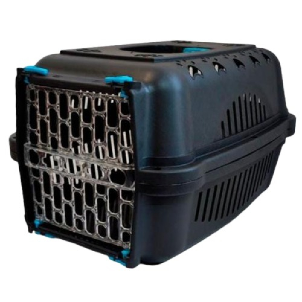 CAIXA DE TRANSPORTE PARA PET CÃES E GATOS BLACK AZUL N1 - Kão e Gatto