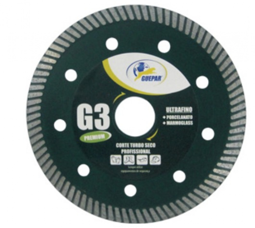 Disco Corte Turbo Seco Porcelanato Profissional G3 Guepar Indicado para ... Disco Corte Turbo Seco Porcelanato Profissional G3 Guepar Indicado para ...