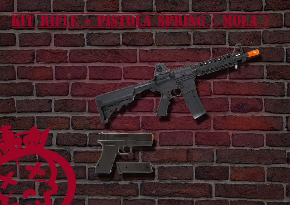 Kit Rifle + Pistola Spring ( Mola ) - KingSlayer Airsoft
