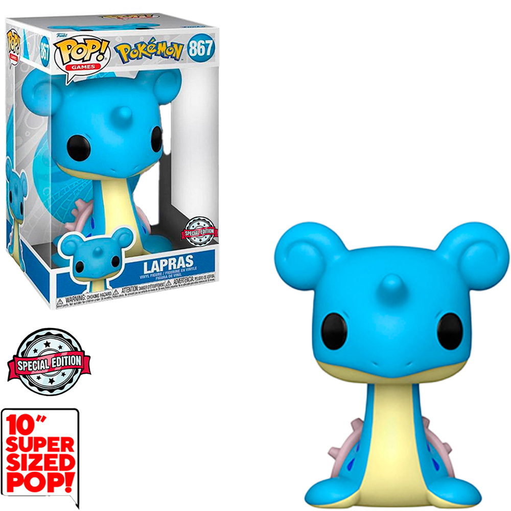 FUNKO POP POKEMON EXCLUSIVE - (LAPRAS) - (10" SUPER SIZED) 867 ...