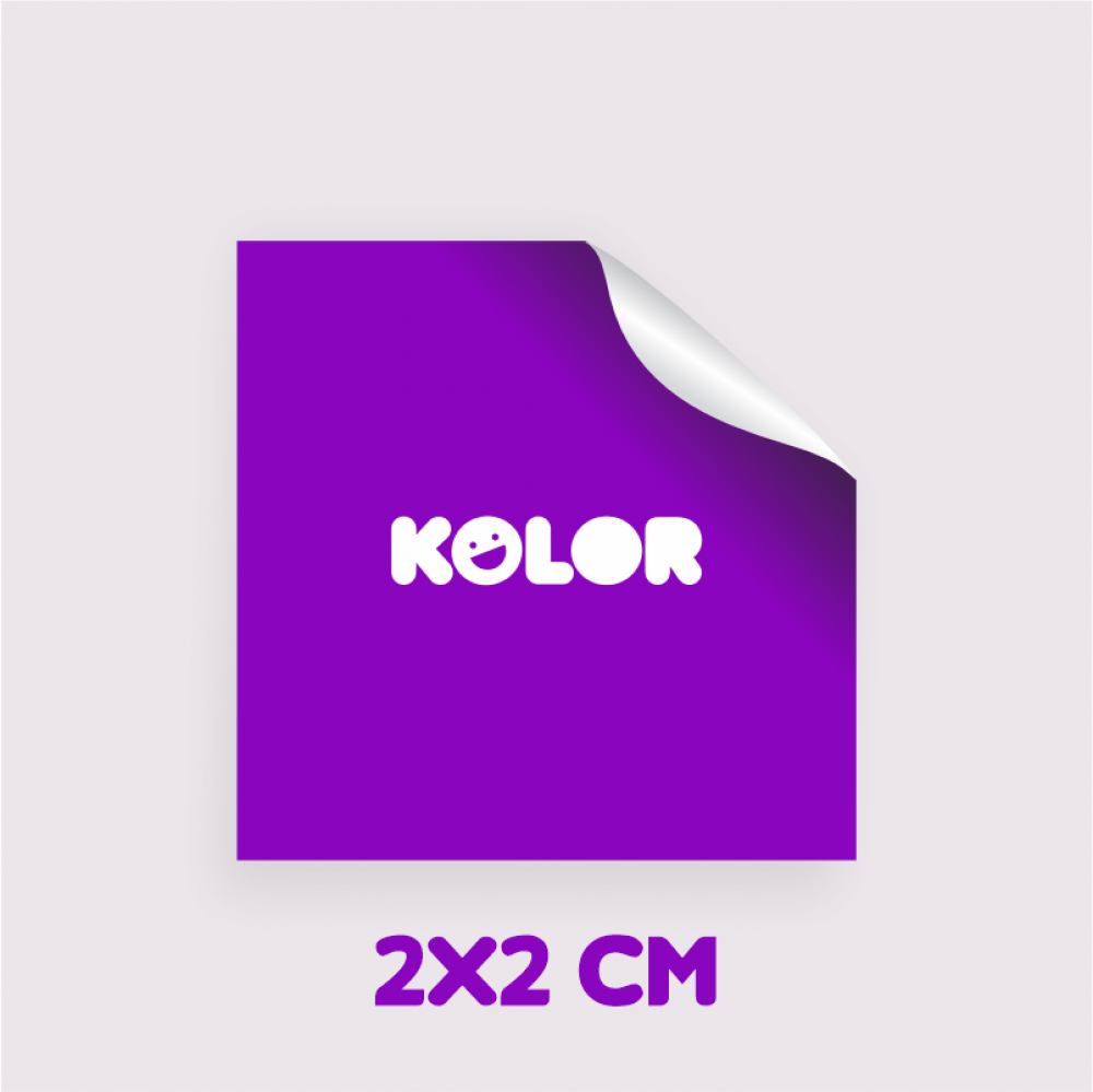 Adesivo Quadrado 2x2 cm | Adesivo Personalizado Kolor Gráfica - Kolor ...