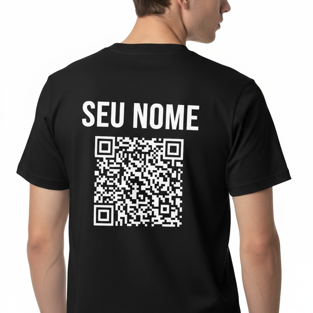 Camiseta Personalizada QR Code Empresa/Uniforme com QR Code em alta Tendência Marketing - Lá ...