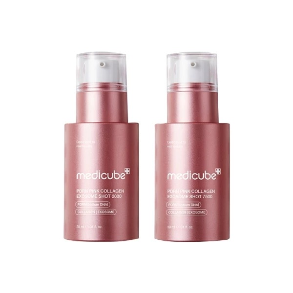 Sérum facial com microagulhamento e colágeno Medicube PDRN Pink Collagen Exosome Shot Ampoule ...