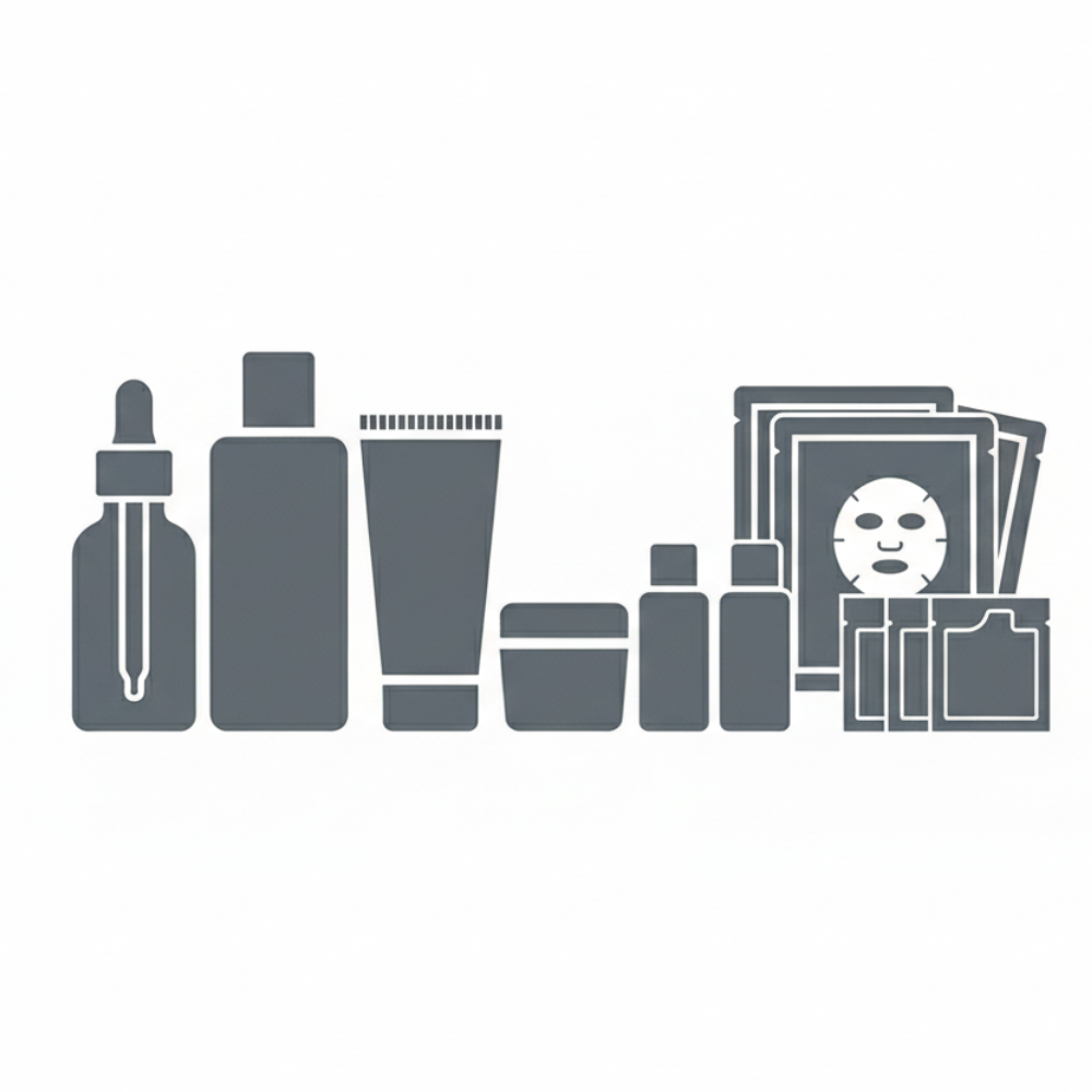 Skinbox G - 4 fullsize acima de 50ml + 2 mini + 2 máscaras faciais e 4 ...