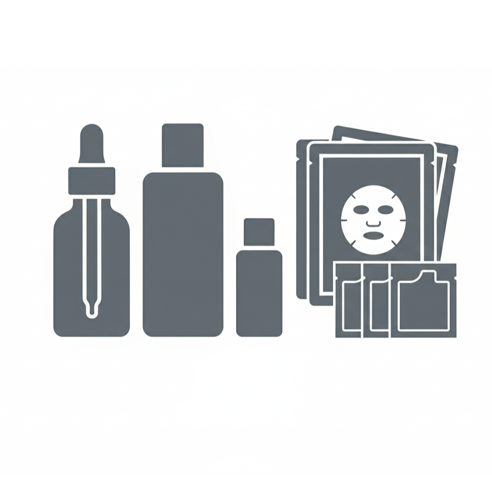 Skinbox M - 2 fullsize acima de 50ml + 1 mini + 2 mascaras faciais e 4 ...