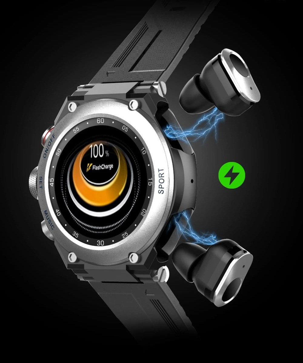 Smartwatch Tático com Fone Bluetooth Monitoramento de Saúde e Esport ...