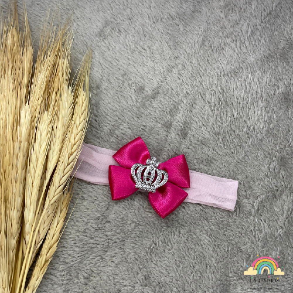 Faixa Rosa coroa - LALU MIMOS Infantil