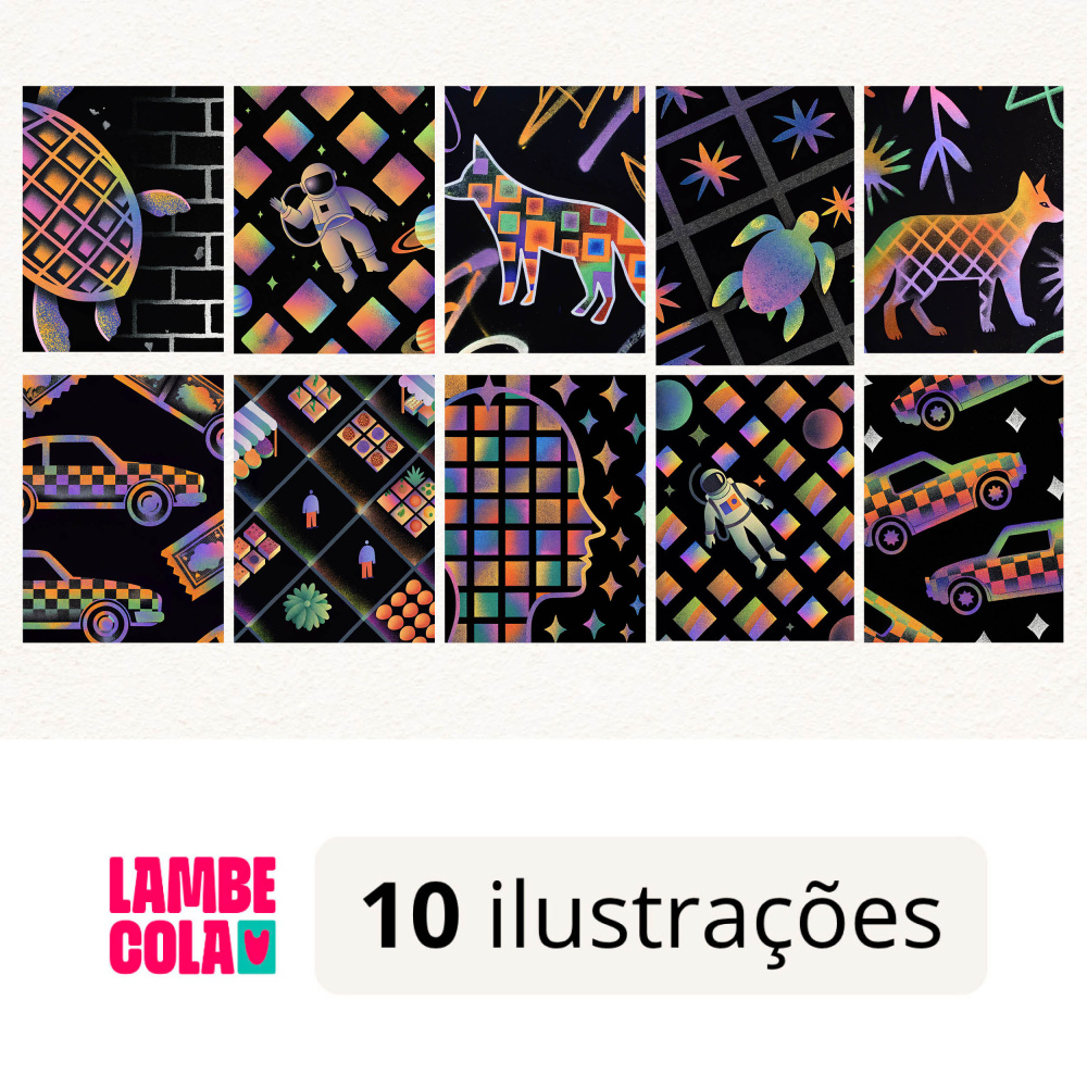 Kit papel de parede Lambe Lambe Sonho Cósmico - Lambe Cola - Lambe Cola