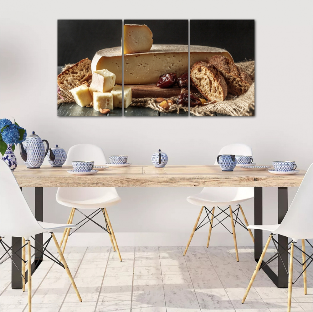 Quadro Cozinha Pães Queijos - Lanamix Quadros Decorativos