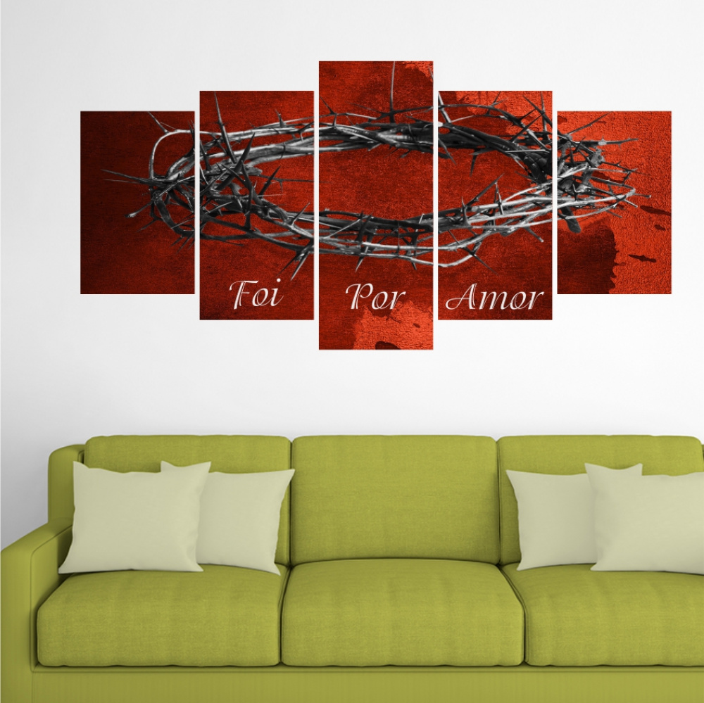 Quadro Decorativo Foi Por Amor Vermelho Mosaico - Lanamix Quadros ...