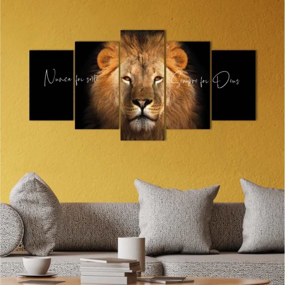 Quadro nunca foi sorte sempre foi Deus color - Lanamix Quadros Decorativos