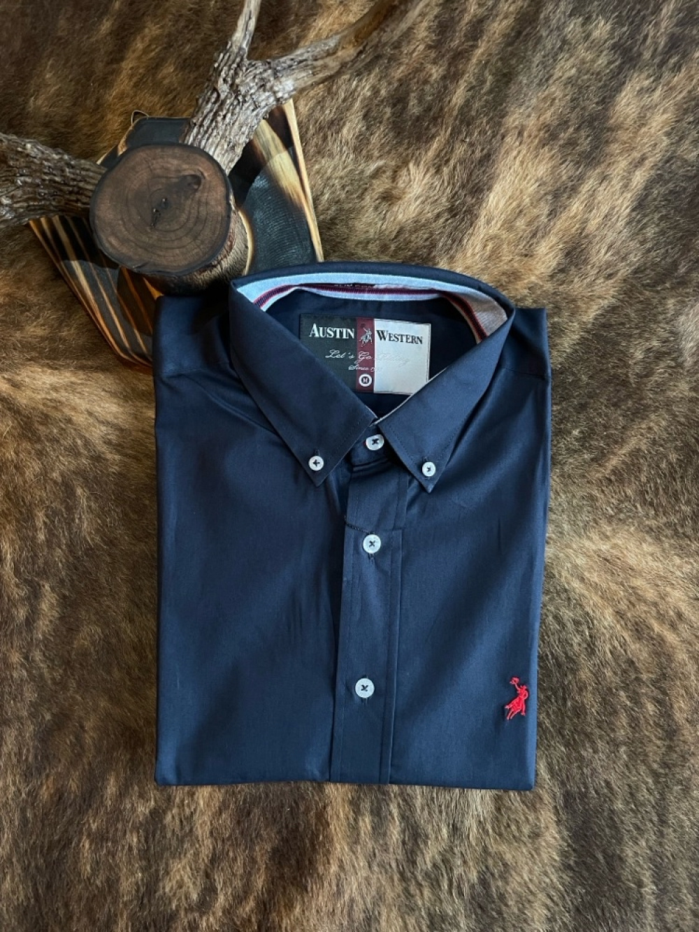 CAMISA AUSTIN WESTERN LISA ML MARINHO - LANCY COUNTRY STORE