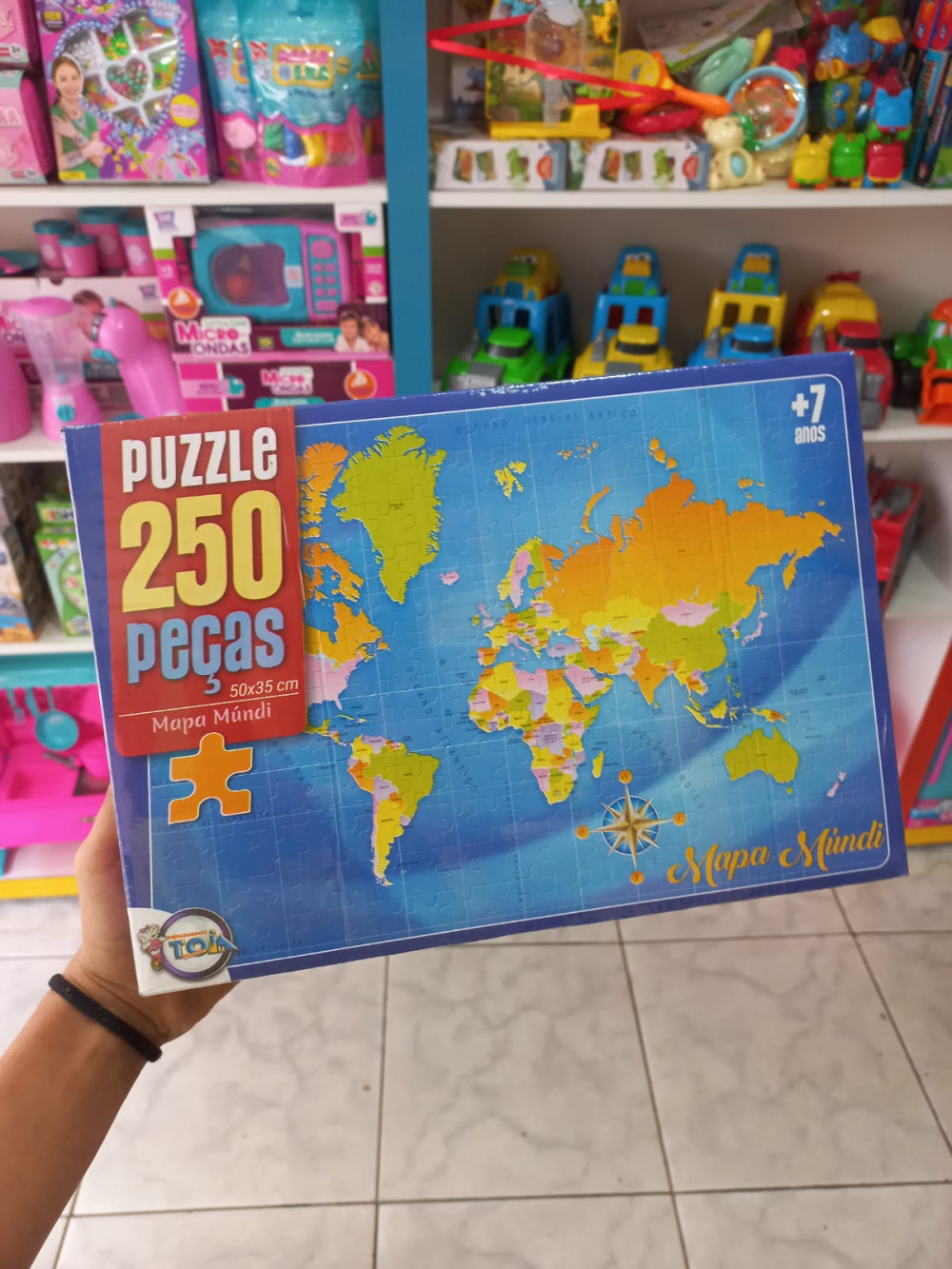 PIZZLE MAPA MUNDI 250PÇS - Lary Toy