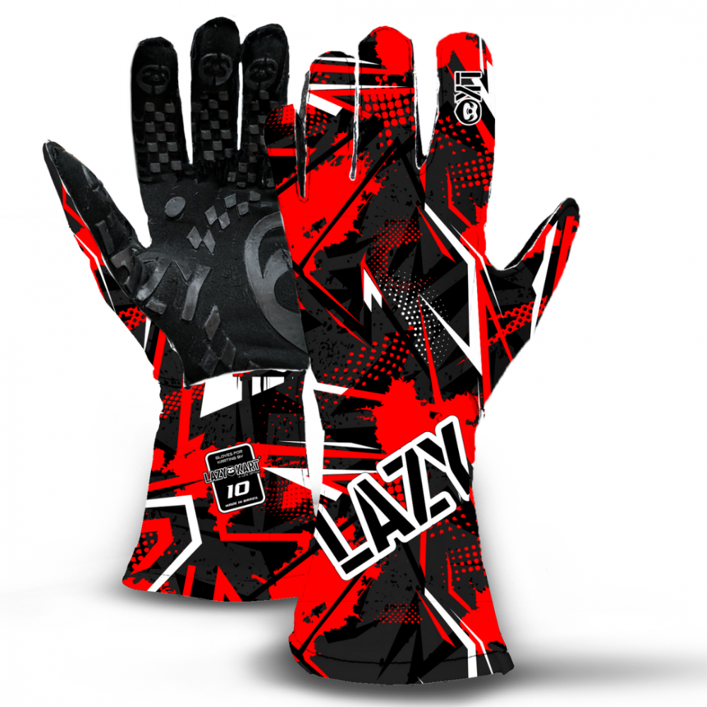 LUVA DE KART / LUVA PARA KART MOD. LAZY KART FURIOUS BLACK VERMELHA ...