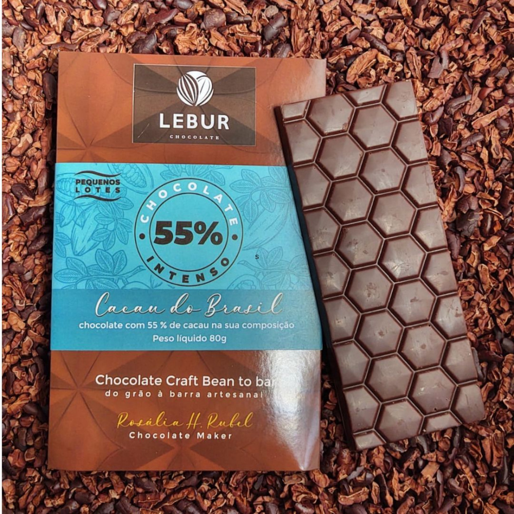 Chocolate 55% Cacau Intenso 80g - Lebur Chocolate