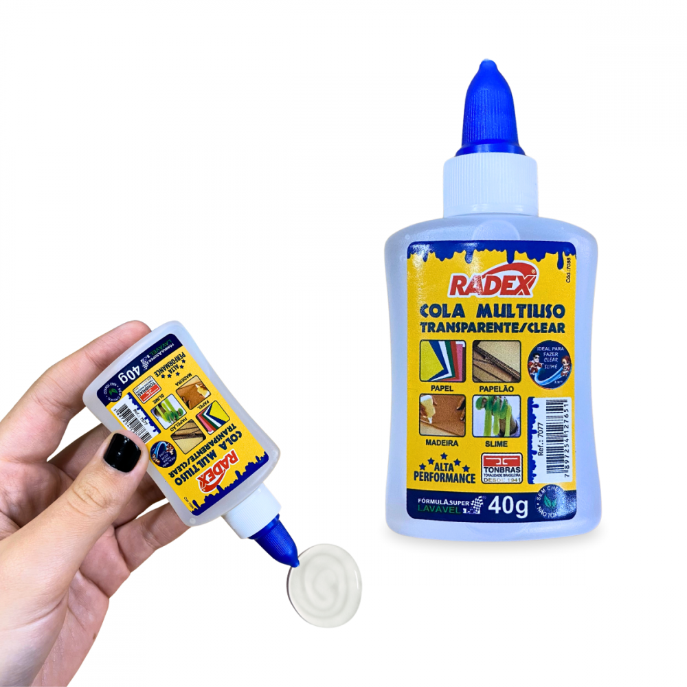 Cola Multiuso Radex Transparente 40g - Ideal para Slime e Reparos ...
