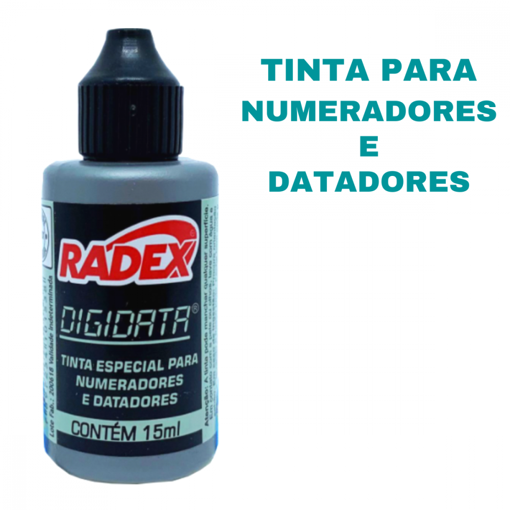 Tinta Para Carimbo Datador Radex Preta - Liber Store Br