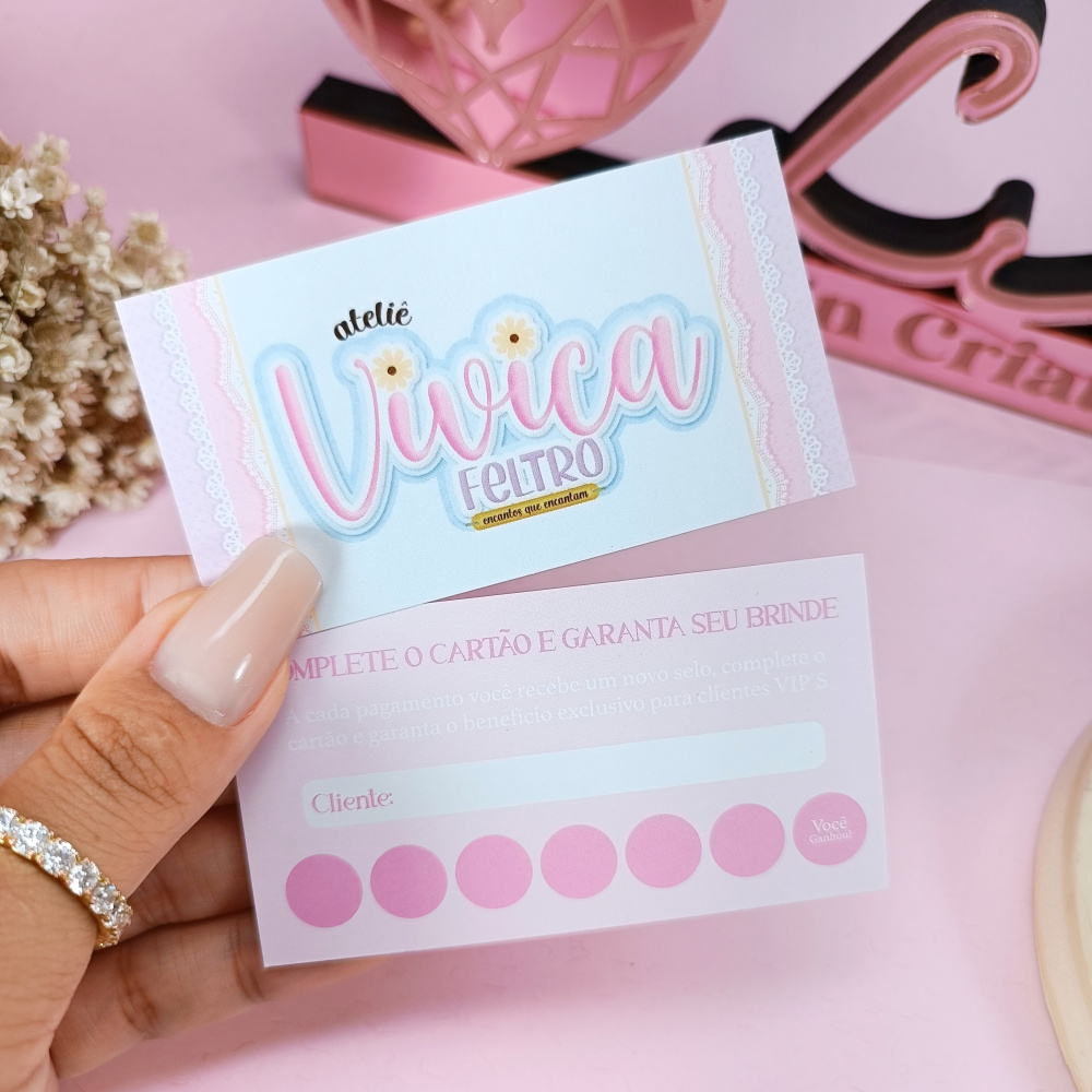 Cartão Fidelidade Personalizado - Line Design Criativo