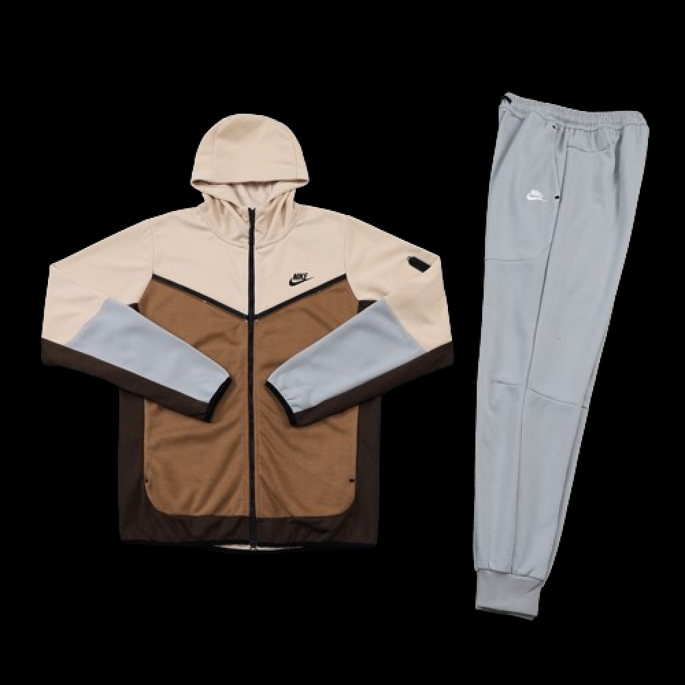 Conjunto Nike Sportswear Tech Fleece - Bege/Marrom/Cinza - LIONS IMPORTS