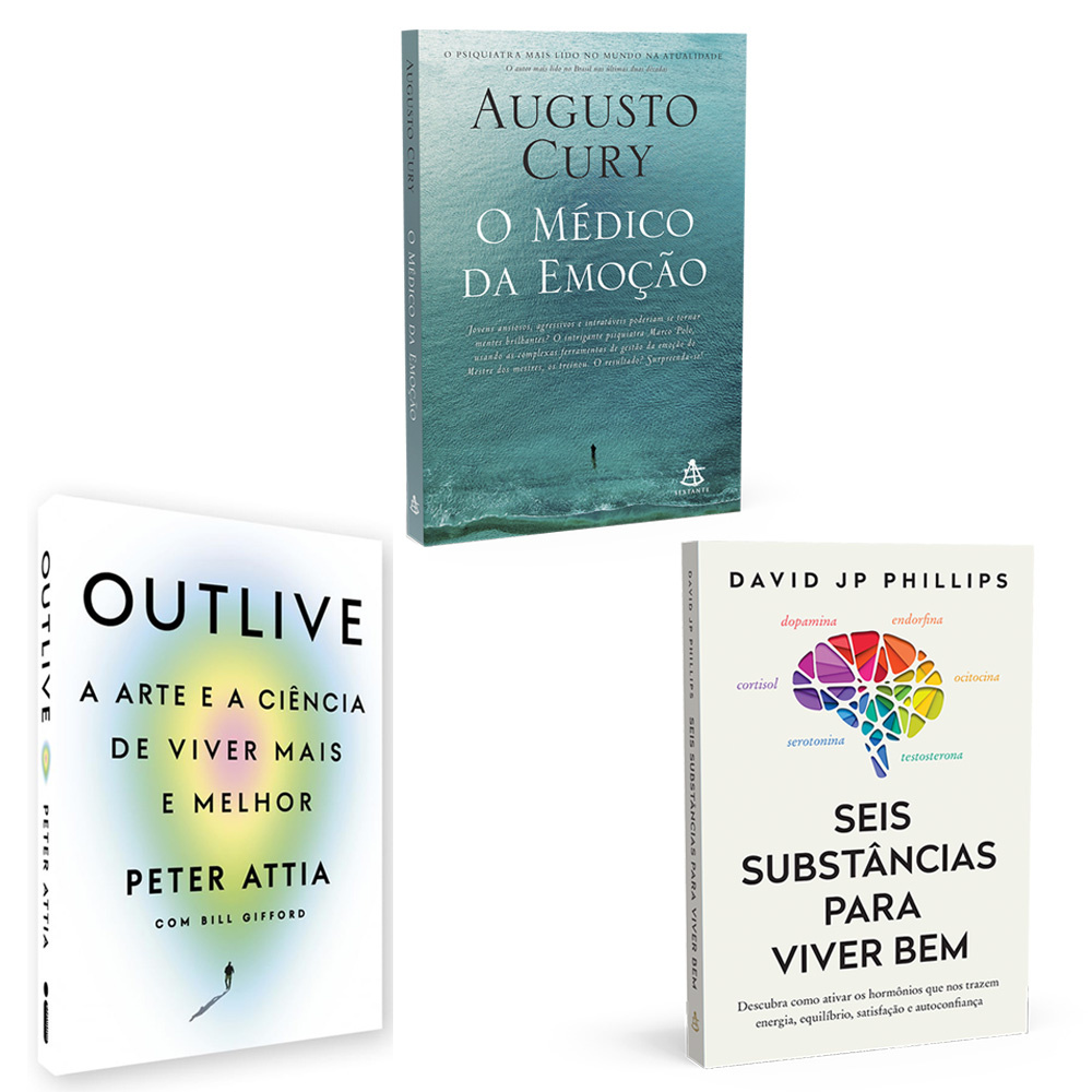 Seis substâncias para viver bem + Outlive + O Médico da Emoção ...