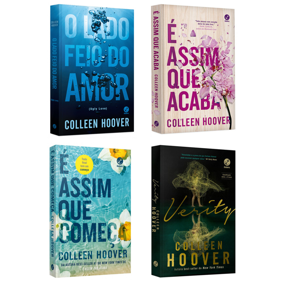Kit 4 Livros, Romance de Colleen Hoover - Livraria Credencial Shop ...