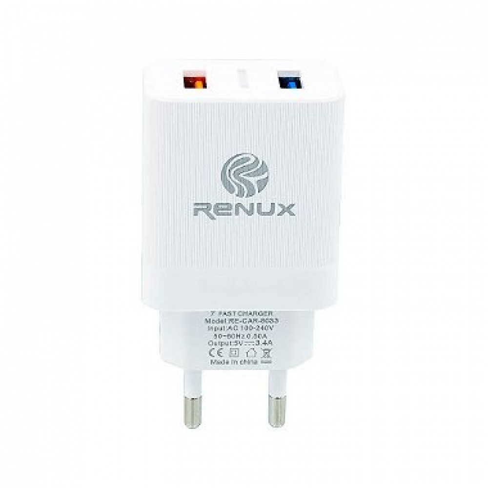 Fonte Carregador Renux 2 Usb 3.4A - Cateline - Acessórios para celular