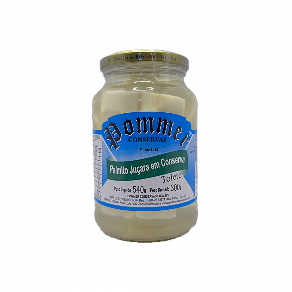 PALMITO JUÇARA EM CONSERVA POMMER 540G - Loja do Amigão Ailton Moraes