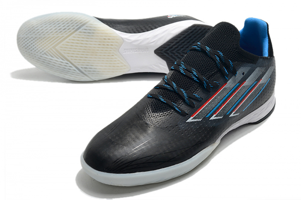 Chuteira Futsal Adidas SpeedFlow .1 - Preto/Azul - Loja Fanáticos