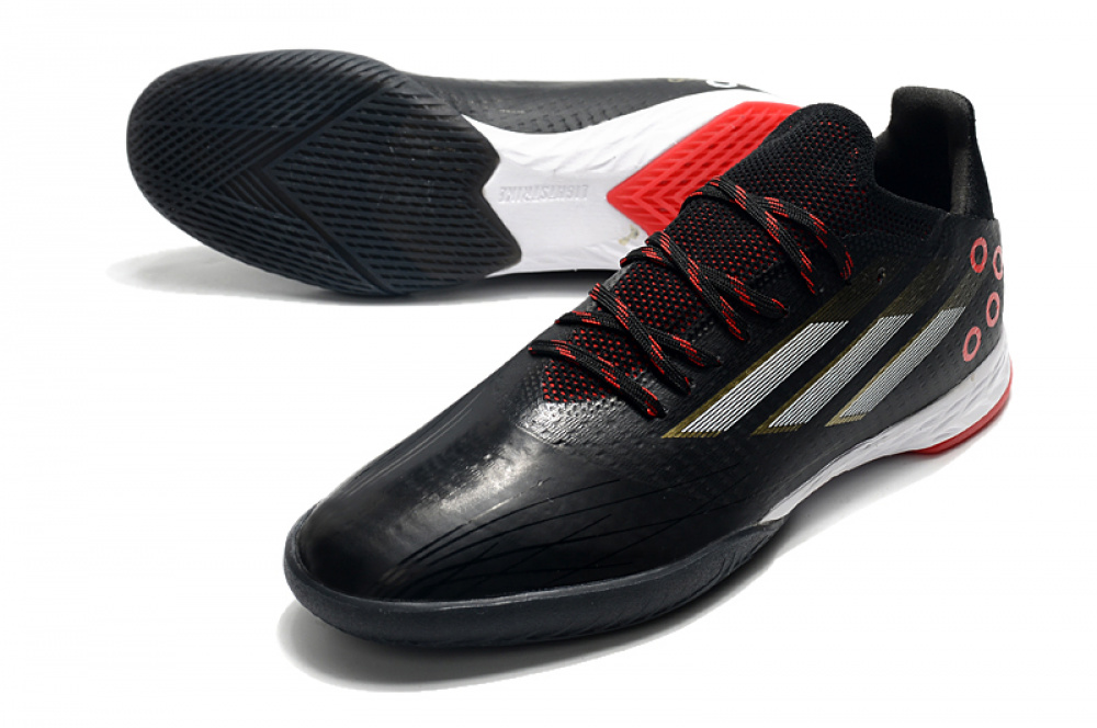Chuteira Futsal Adidas SpeedFlow .1 - Preto/Branco - Loja Fanáticos