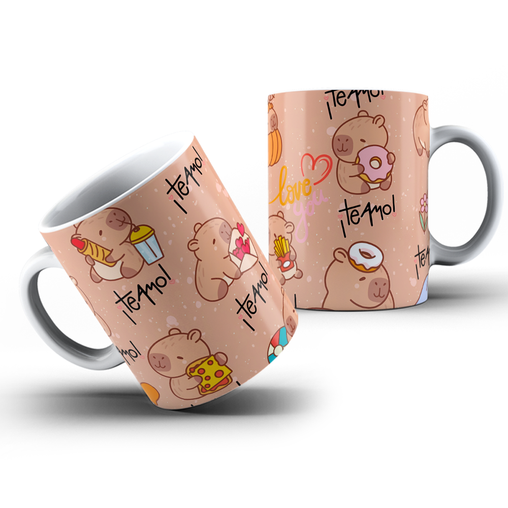 Caneca Cêramica: Capivara Love - @LojaMarinecas