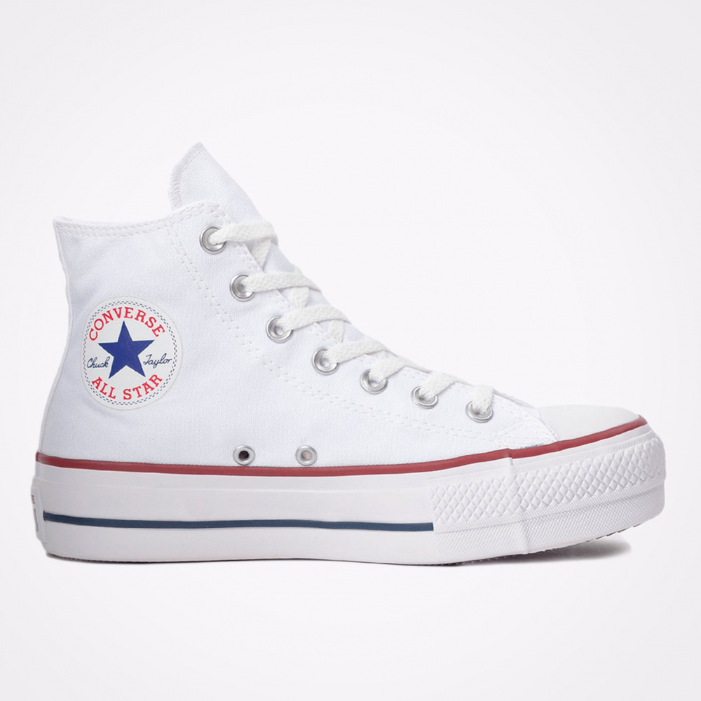 TÊNIS ALL STAR CONVERSE - PLATAFORMA CANO ALTO - BRANCO - Loja My Store