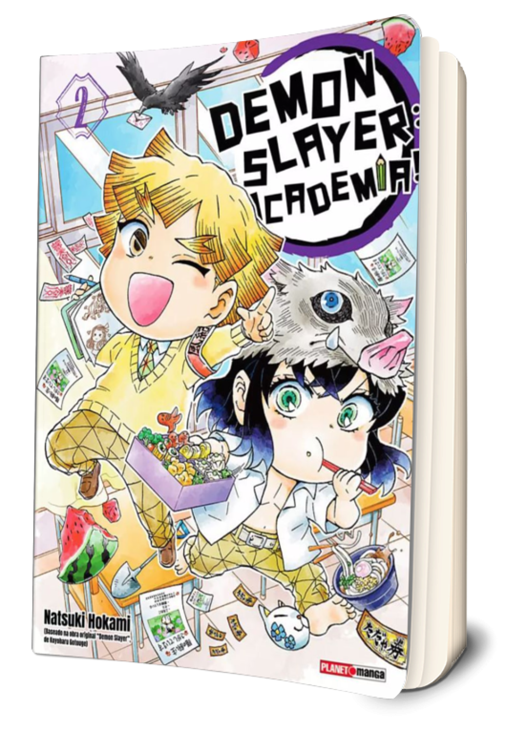 Demon Slayer, Kimetsu No Yaiba Mangá Extra Academia 02 Português BR ...