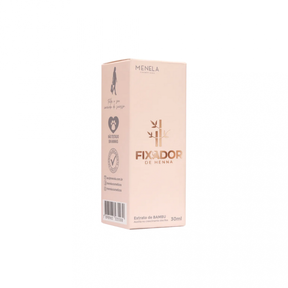 Fixador De Henna Para Sobrancelhas Menela 30ml Loja Tf Sobrancelhas